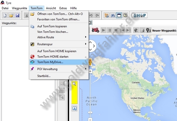 Routenübertragung TomTom Rider